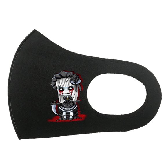 Handmade | Accessories | Creepy Doll Face Mask Washable Reusable Fabric ...